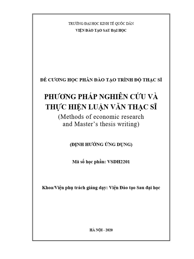 PPNC Va Thuc Hien LVTHS 2020 - VSDH2201 | PDF