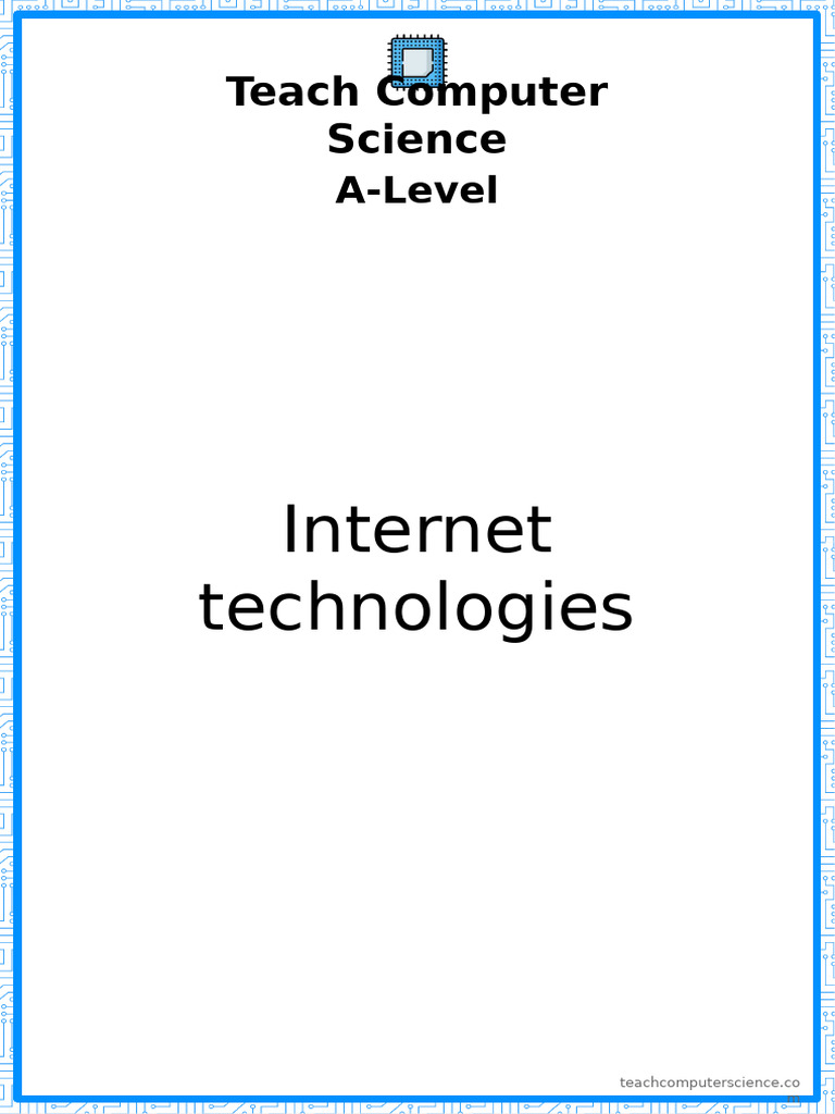 A-Level Quiz - 22 Internet Technologies | PDF | Internet | Http Cookie