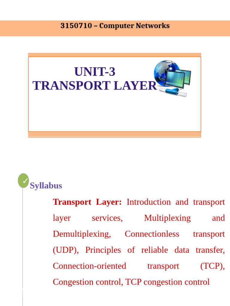 Unit 3_Transport Layer | PDF | Transmission Control Protocol | Internet Protocols