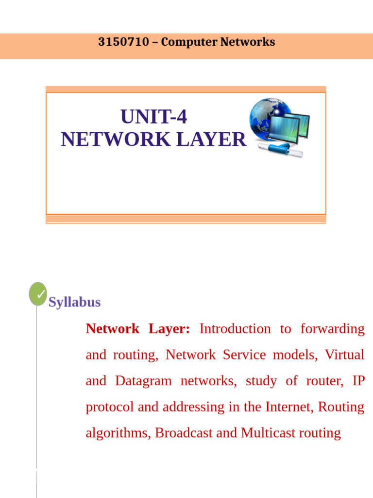 Unit 4_Network Layer | PDF | Internet Protocols | Computer Network