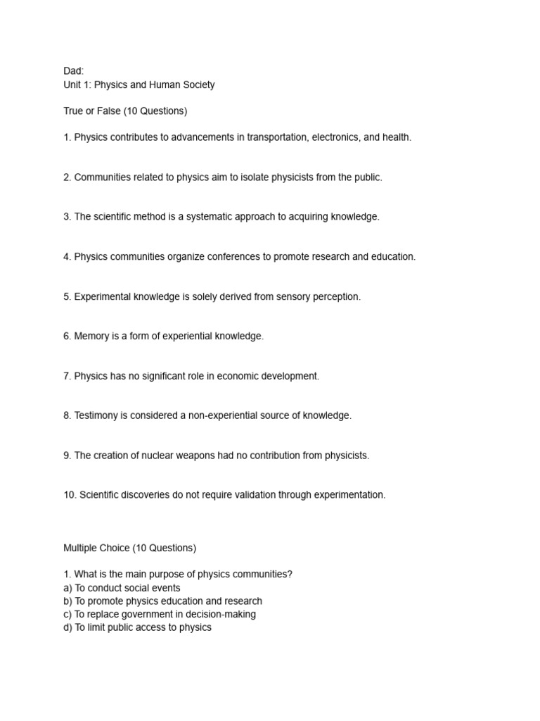 Physics Theory Questions U1-3 | PDF | Acceleration | Euclidean Vector