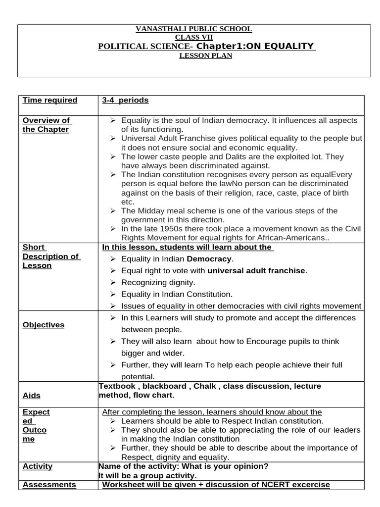 LP on Equality | PDF | Social Equality | Suffrage