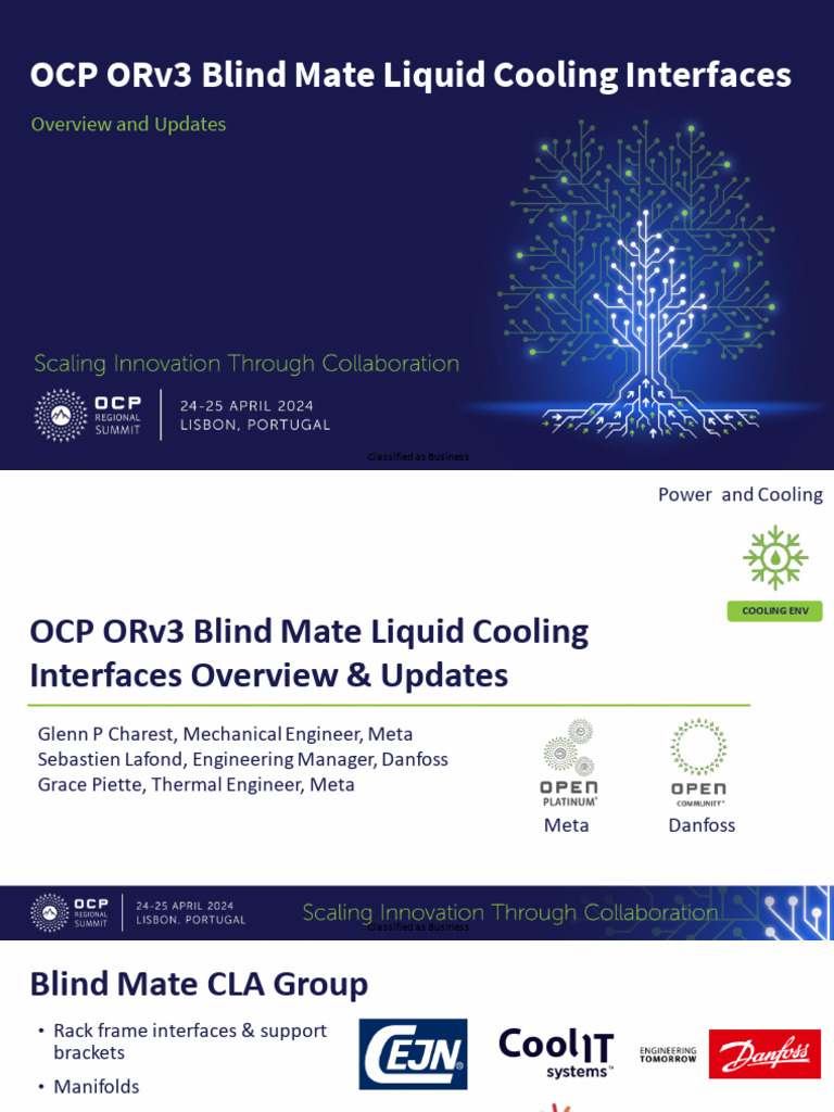 OCP Orv3 Blind Mate Liquid Cooling Overview and Updates | PDF ...