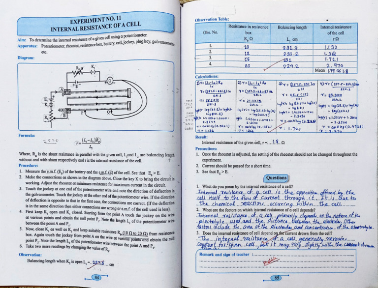 Experiment No. 11 Physics Practical Book | PDF | Metrology | Electromagnetism