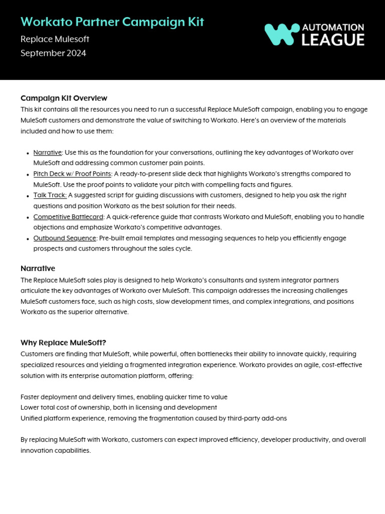 September 2024 Replace Mulesoft Enterprise Partner Campaign Kit | PDF ...