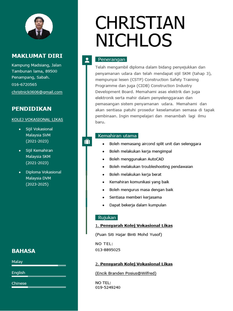 Cv - Christian Nichlos 2 | PDF