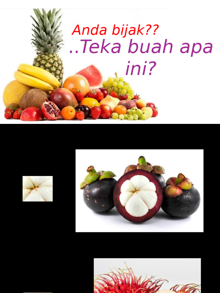 Kuiz Buah Buahan 2 | PDF
