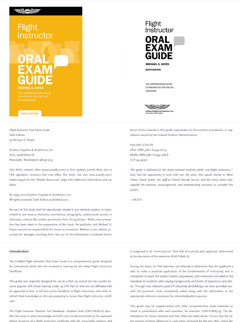 Instructor Flight Oral Exam Guide | PDF