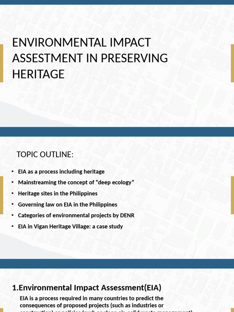 EIA_PRESENTATION (1) | PDF | Environmental Impact Assessment | Sustainability