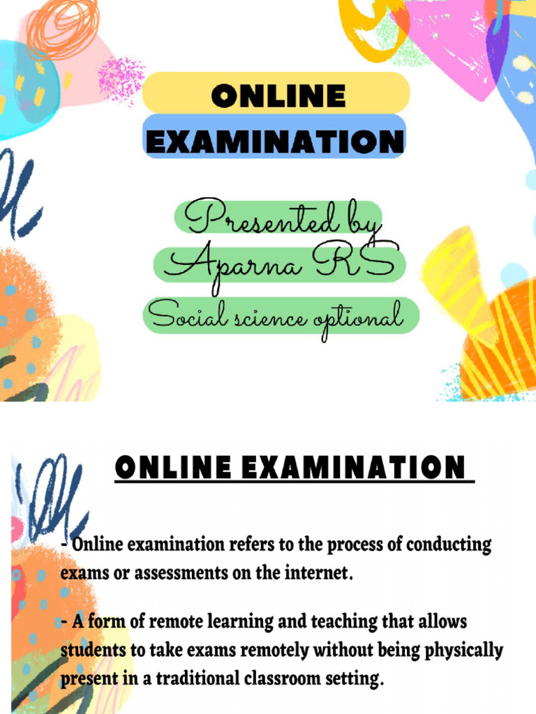Online Examination PPT MCQ | PDF