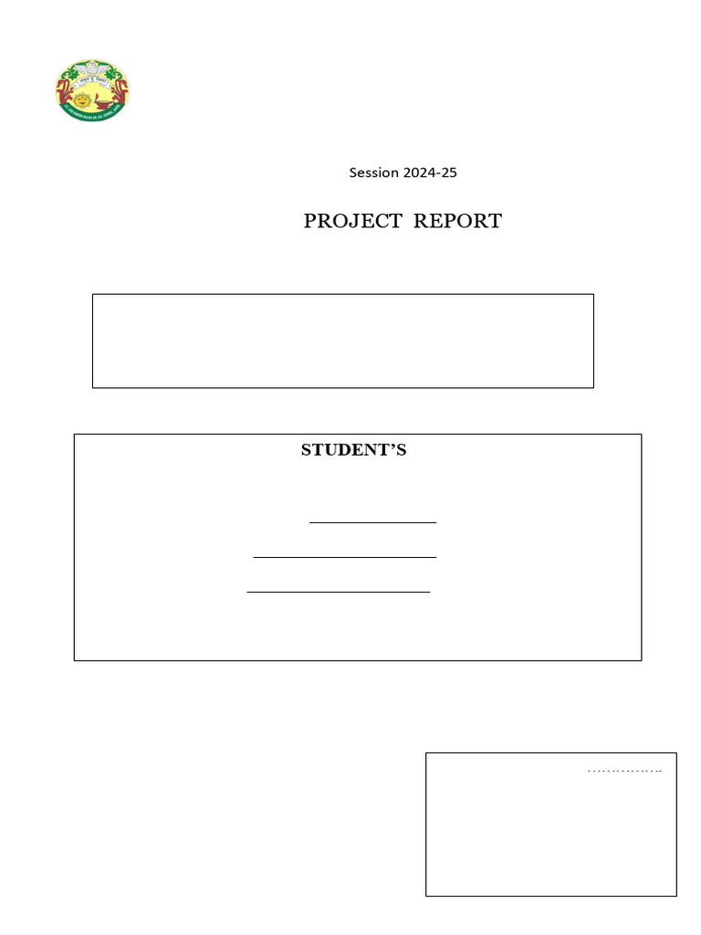 Student Project Report 2024-25 | PDF