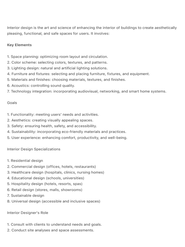 Interior Design Is The Art and Science of Enhancing The Interior of ...