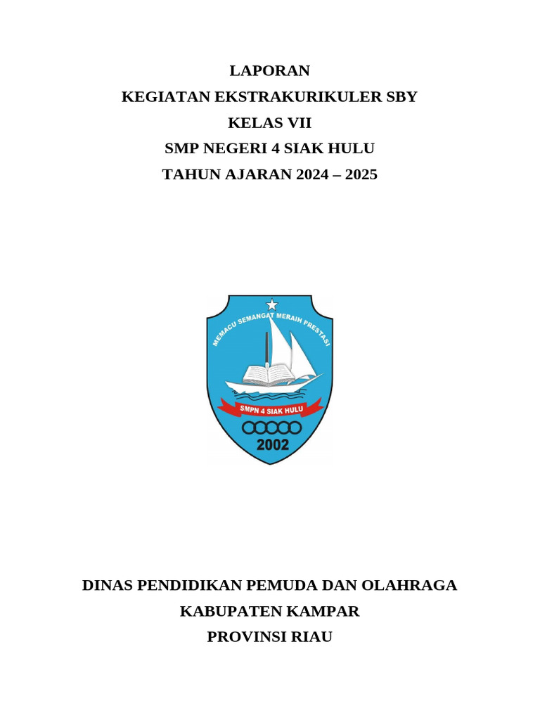 Laporan Ekstrakurikuler - Sby 2024 | PDF