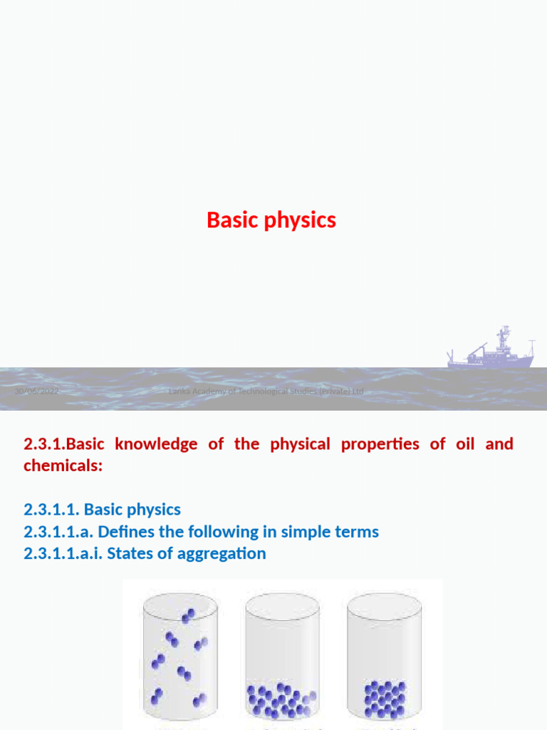 Knowledge of The Physical Properties of Oil and Chemicals | PDF ...