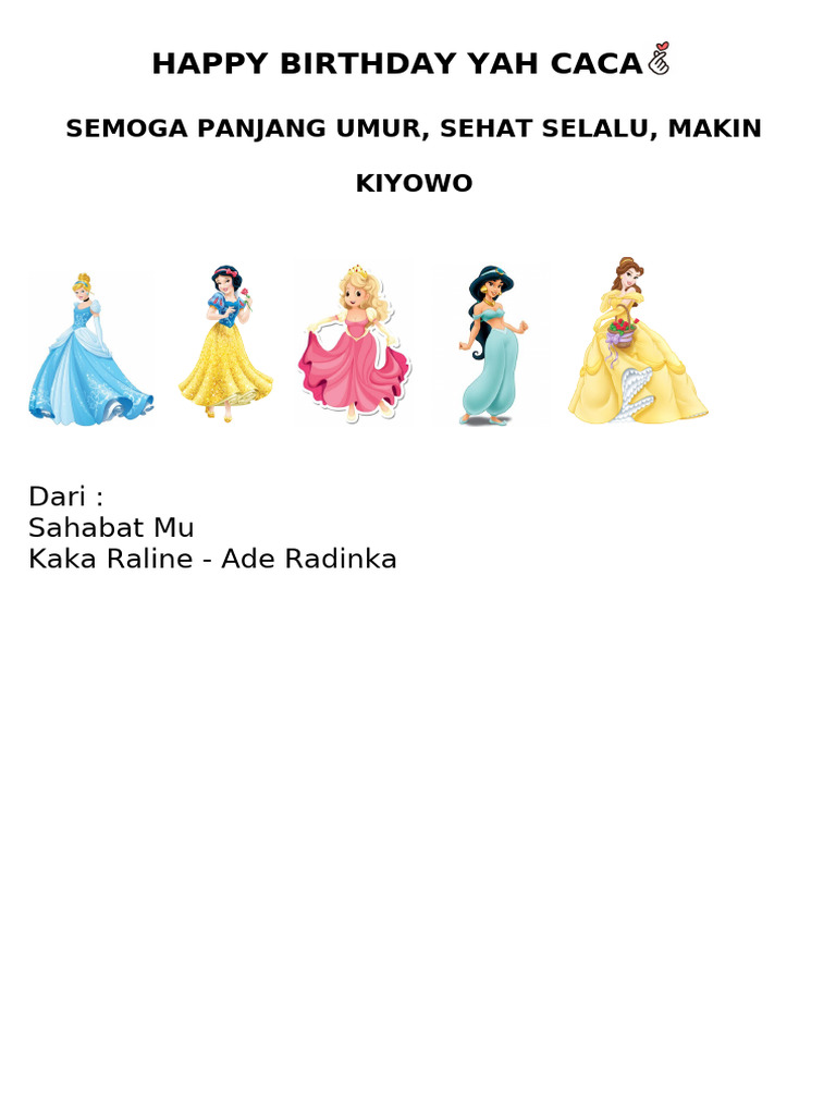 Happy Birthday Yah Caca | PDF
