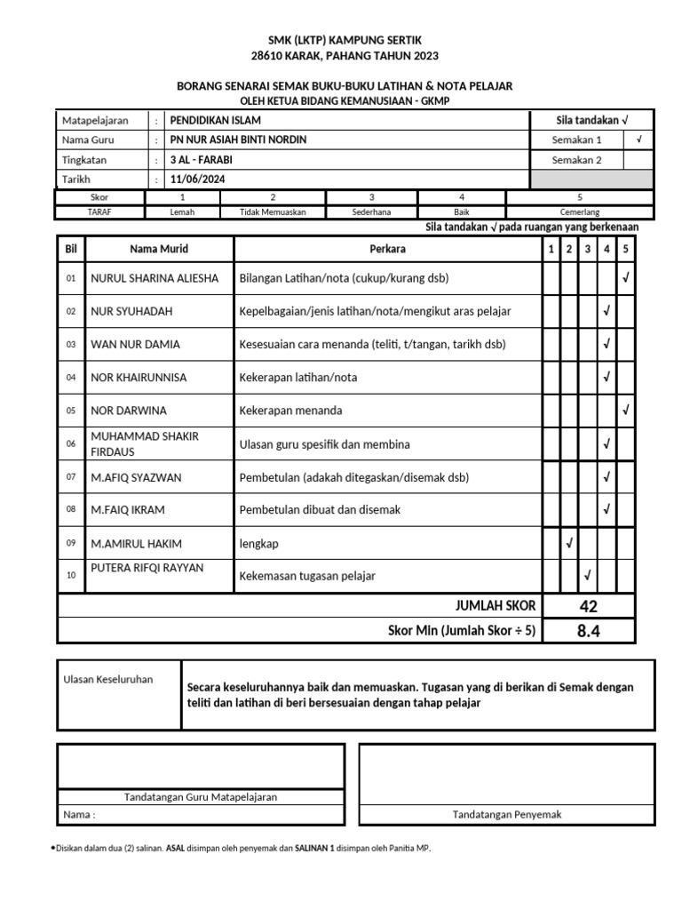 SEMAKAN LATIHAN SEJARAH 3A 2023 | PDF