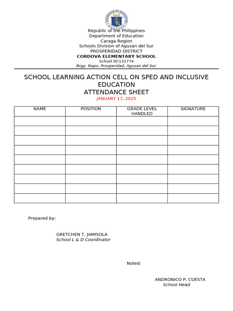 attendance SLAC | PDF
