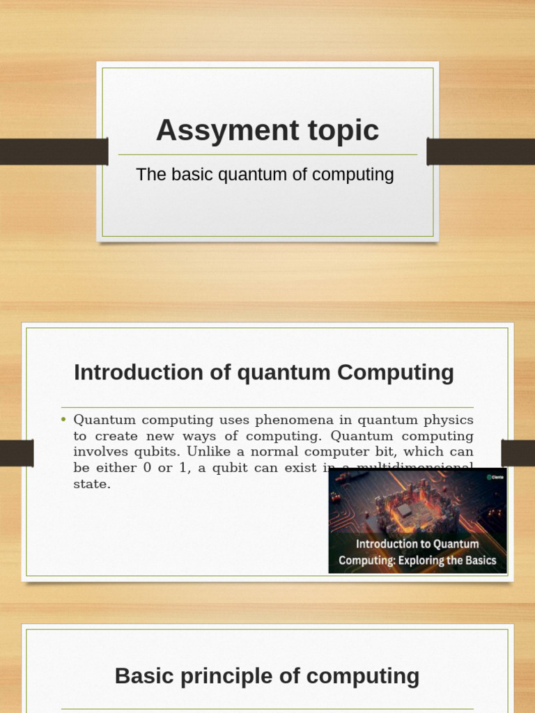 Introduction to Quantum Computing Basics | PDF