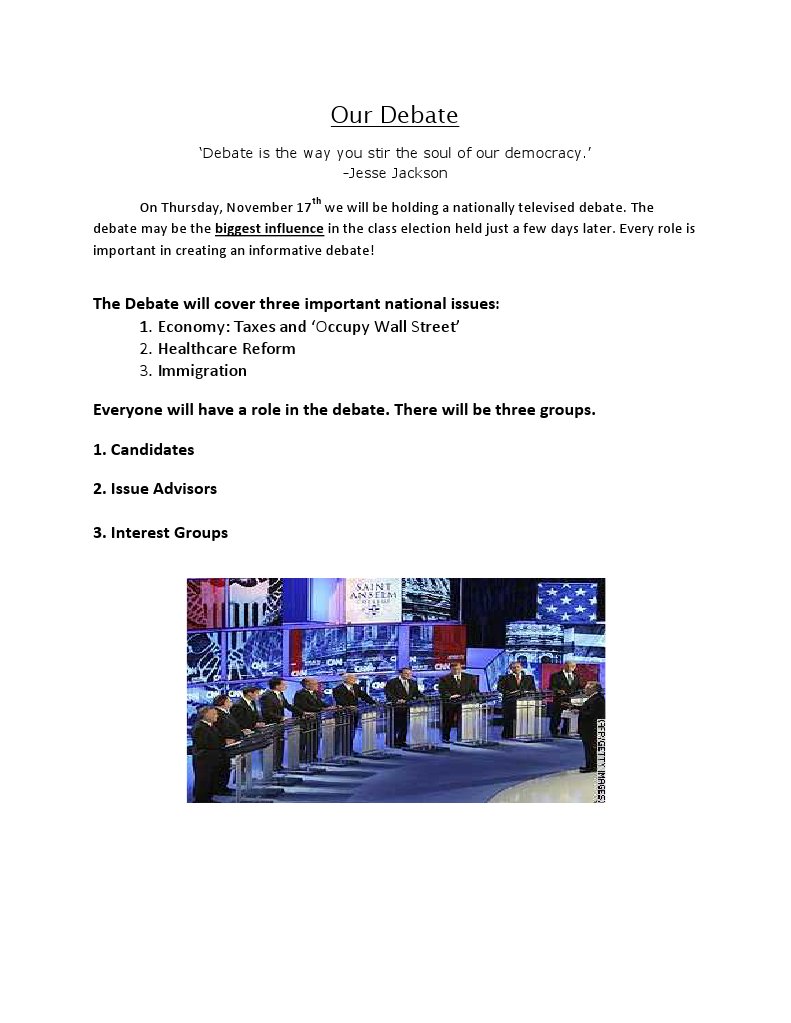 National Debate Roles and Guidelines | PDF | Advocacy Group | Public Sphere