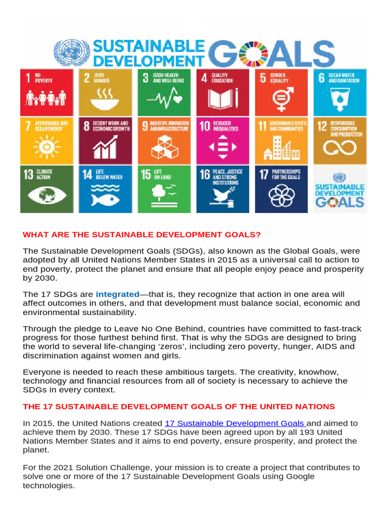 3 Sustainable Development Goals | PDF | Sustainability | Sustainable ...