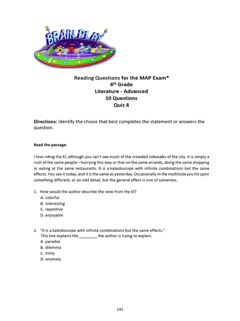 MAP 测试卷 | PDF | Ball And Bat Games