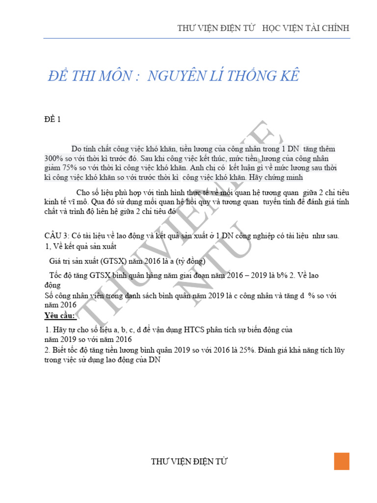 ĐỀ THI NLTK 1 | PDF