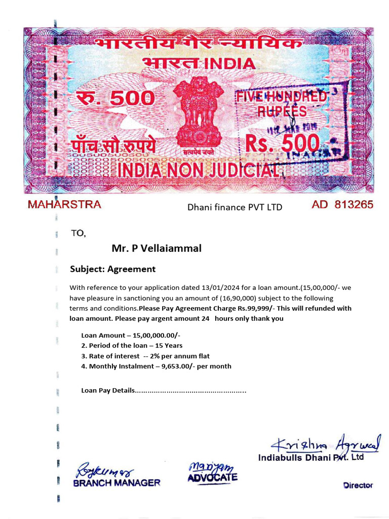 Loan Agreement Details | PDF