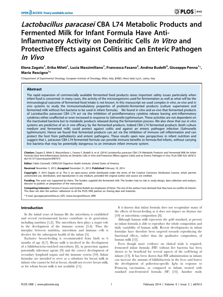 probiotics in infants for protective properties | PDF | Breast Milk ...