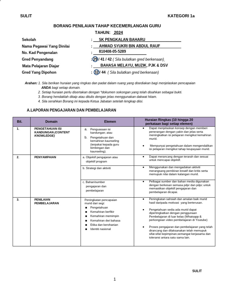 Borang TBBK 2024 | PDF