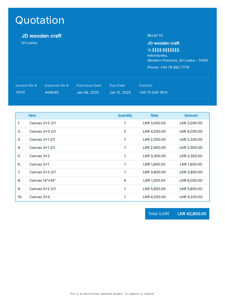 Expense A09640 JD Wooden Craft JD Wooden Craft | PDF | Currency ...