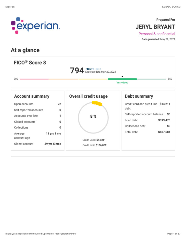 Experian | PDF | Credit Card | Credit