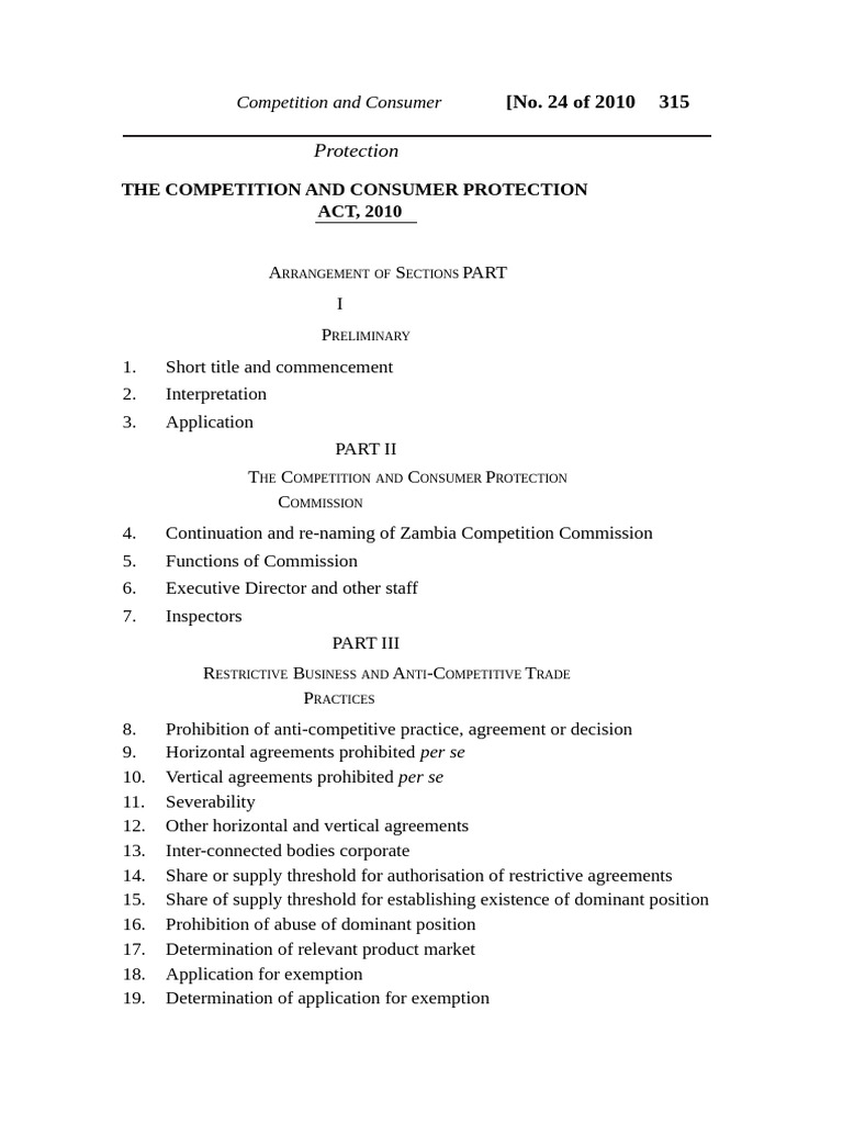The Competition and Consumer Protection 2010 | PDF | Subsidiary | Goods