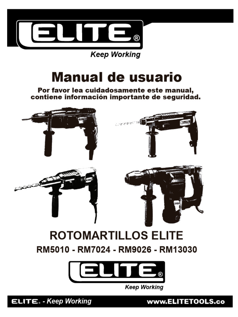 Manual Elite Rotomartillos | PDF | Perforar | Perforación