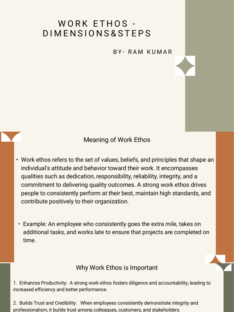 Dimensions and Steps of Work Ethos | PDF | Social Psychology ...