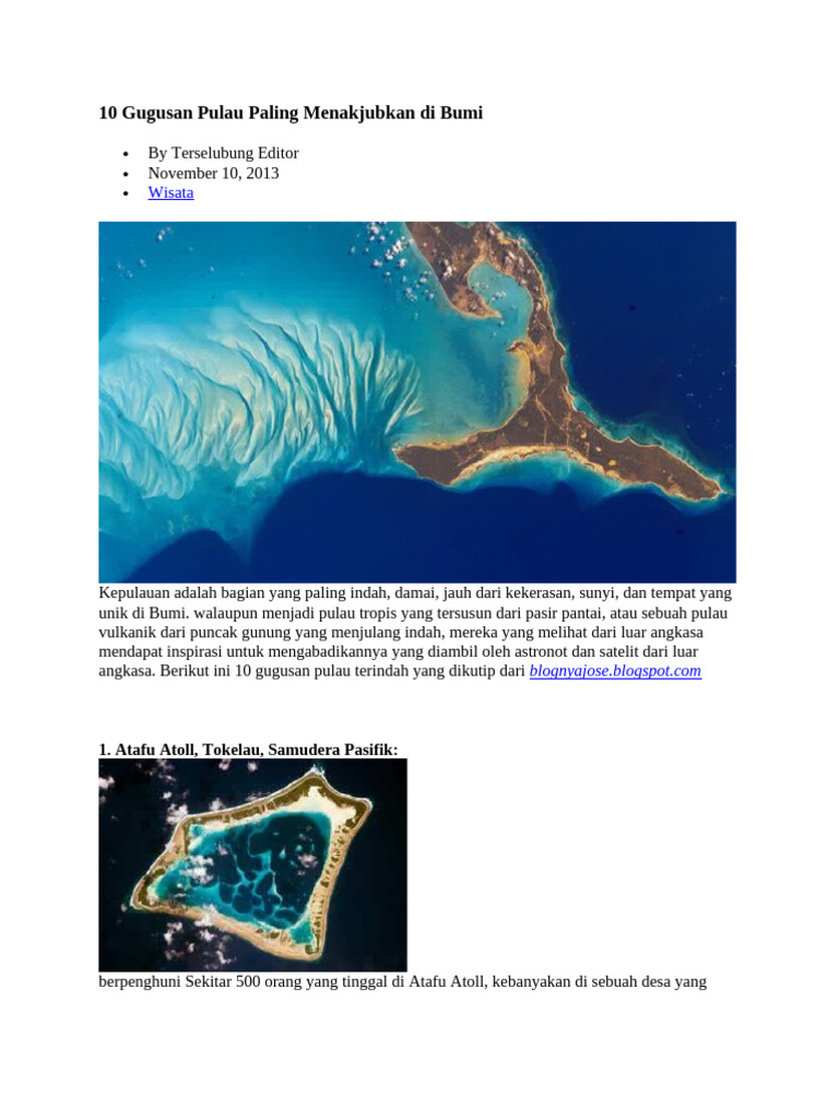 10 Gugus Pulau Menakjubkan di Pasifik | PDF