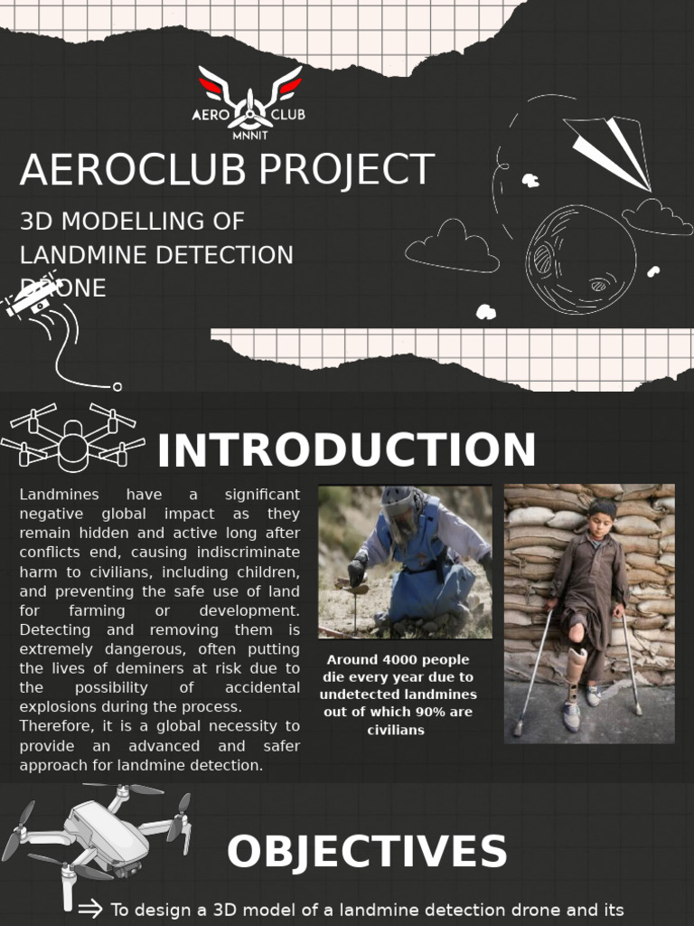 3d Modelling of Landmine Detection Drone | PDF | Unmanned Aerial ...