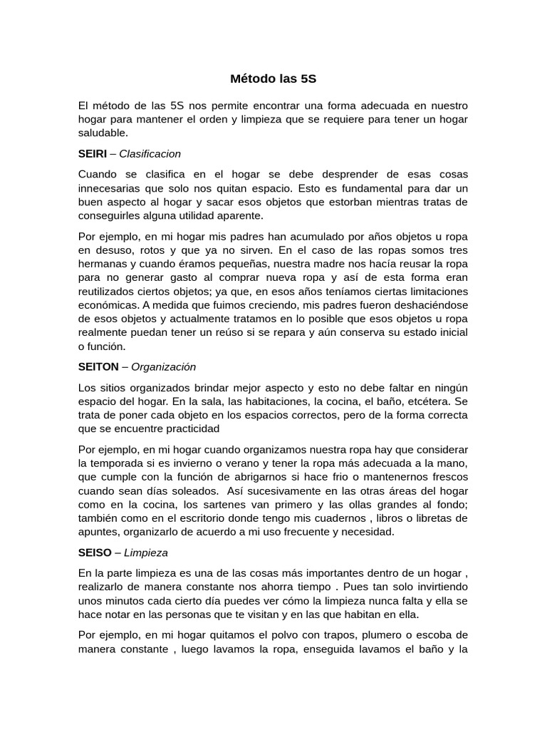 Método Las 5S | PDF