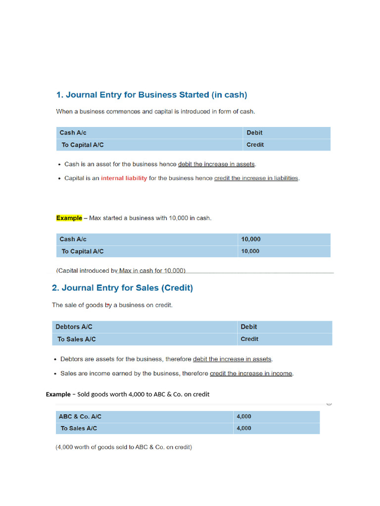 Journal Entries | PDF