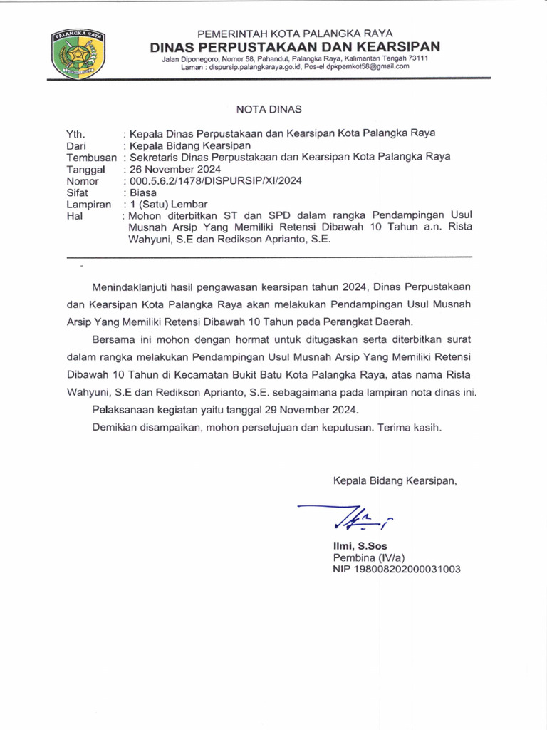 Nodis Pendampingan Usul Musnah Ristadkk | PDF