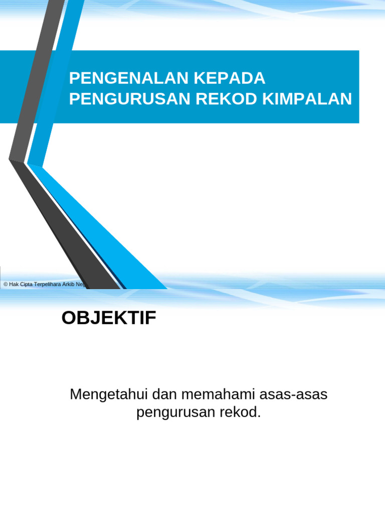 1.pengenalan Kepada Pengurusan Rekod | PDF