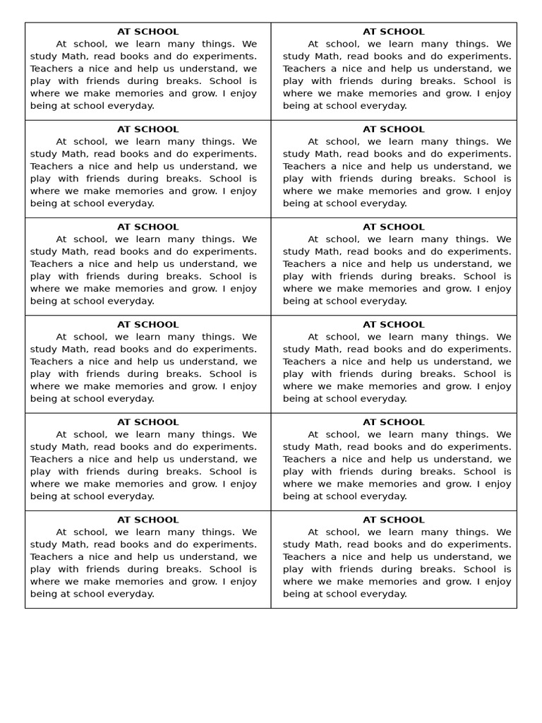 Course 2 - AT SCHOOL | PDF | Learning