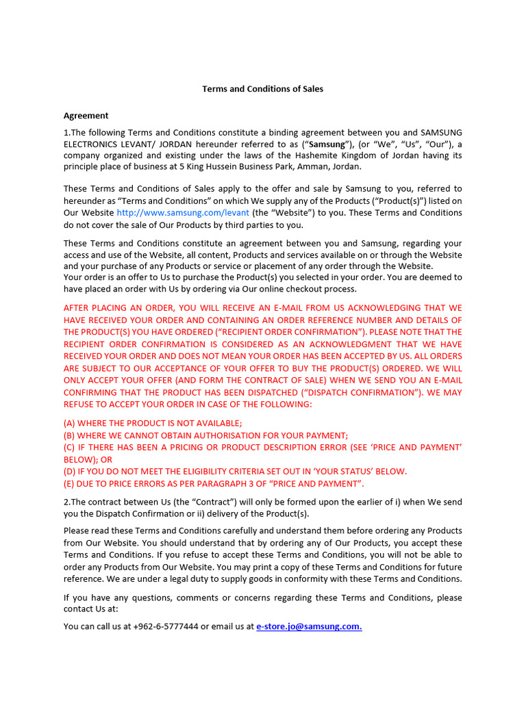 SELV Estore EIP Terms Conditions en | PDF | Debit Card | Damages