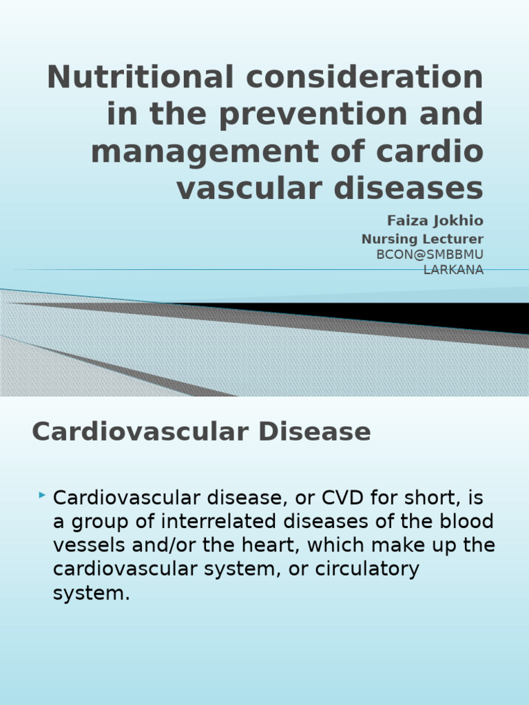 Nutritional Consideration in The Prevention and Management of | PDF ...