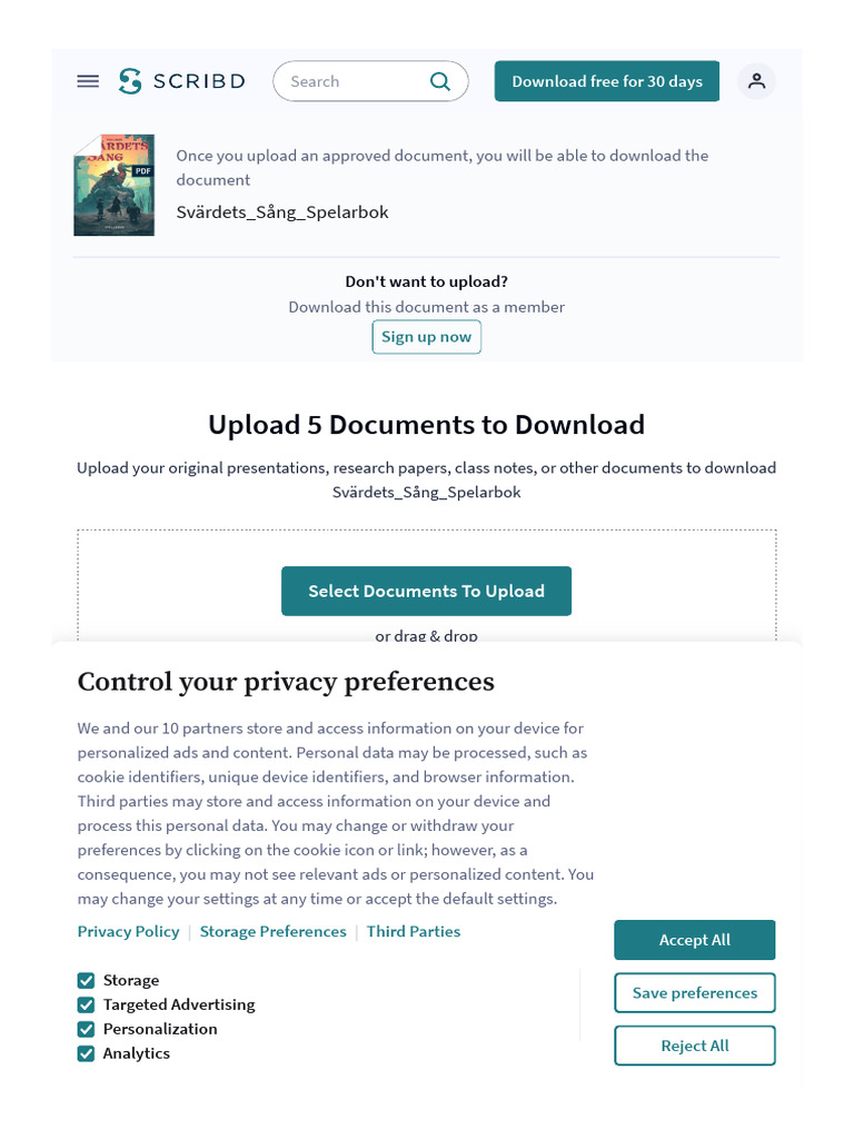 Upload documents | PDF | Scribd | Http Cookie