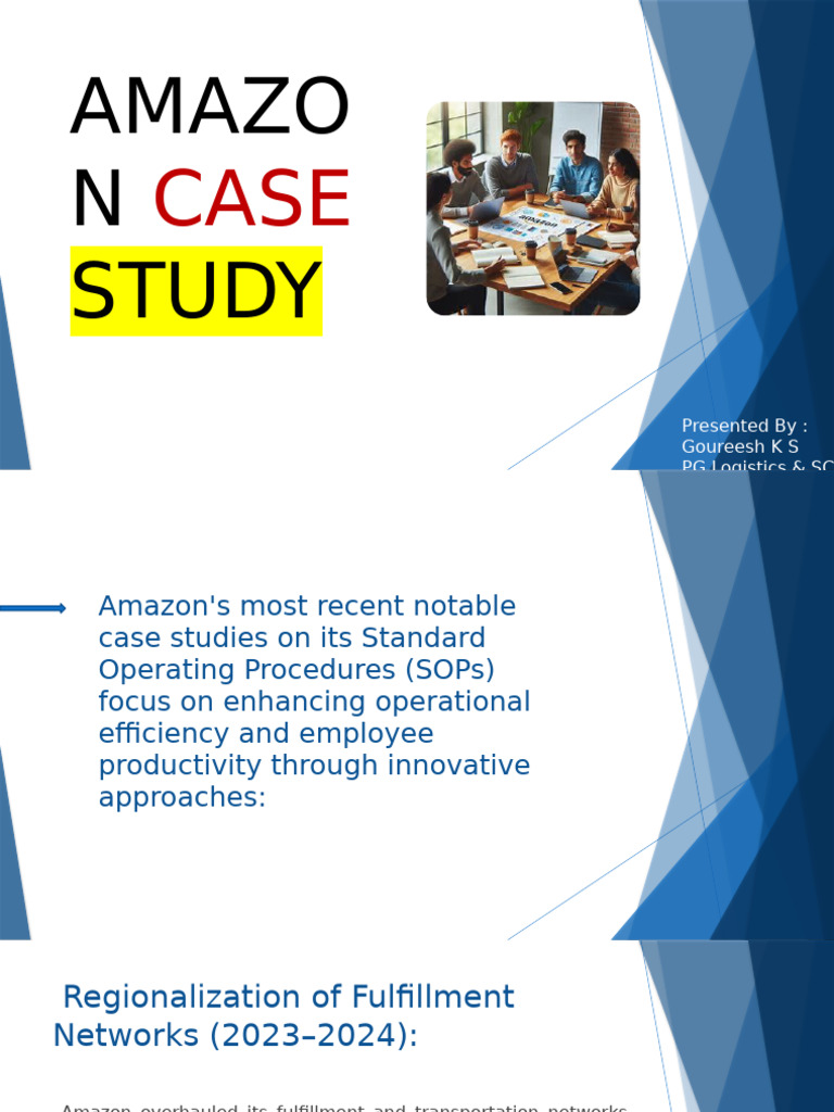 Amazon SOP Case Study: Efficiency Boost | PDF