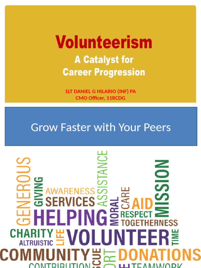 Peer Growth for Volunteers | PDF