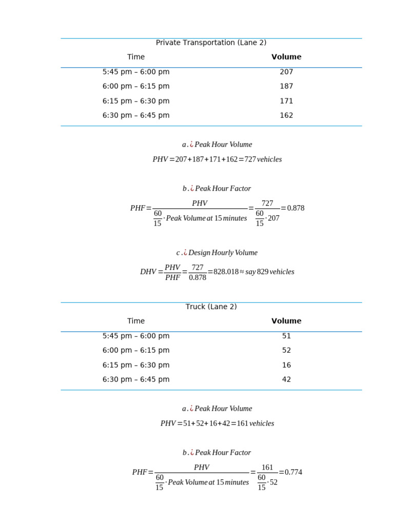 Computation-Trucks-and-Private-Vehicles-Lane-2-1 (1) | PDF