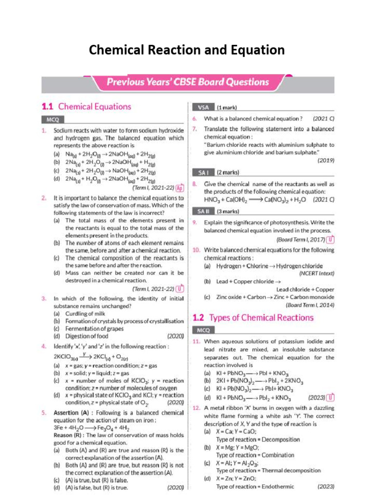 Chemistry Pyqs by Shivcbse | PDF