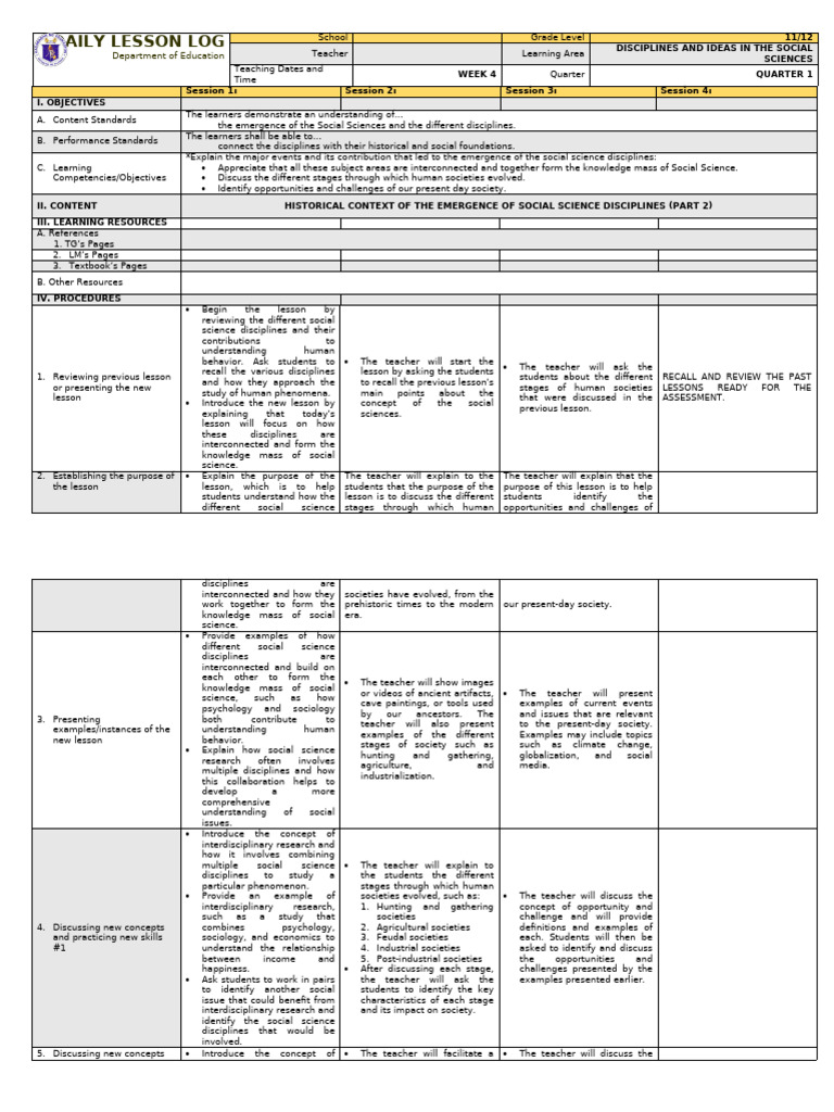 DISS Q1 WEEK4 | PDF | Social Sciences | Science