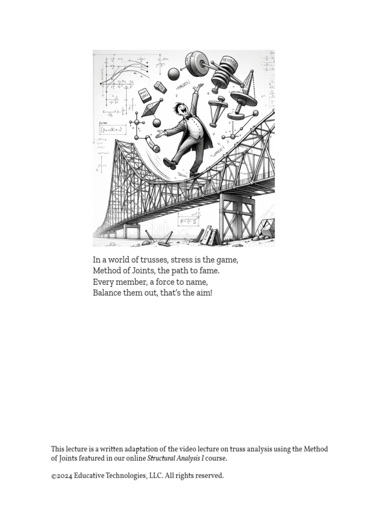 Lecturenotes 3 1 Methodofjoints Pdf Bending Truss